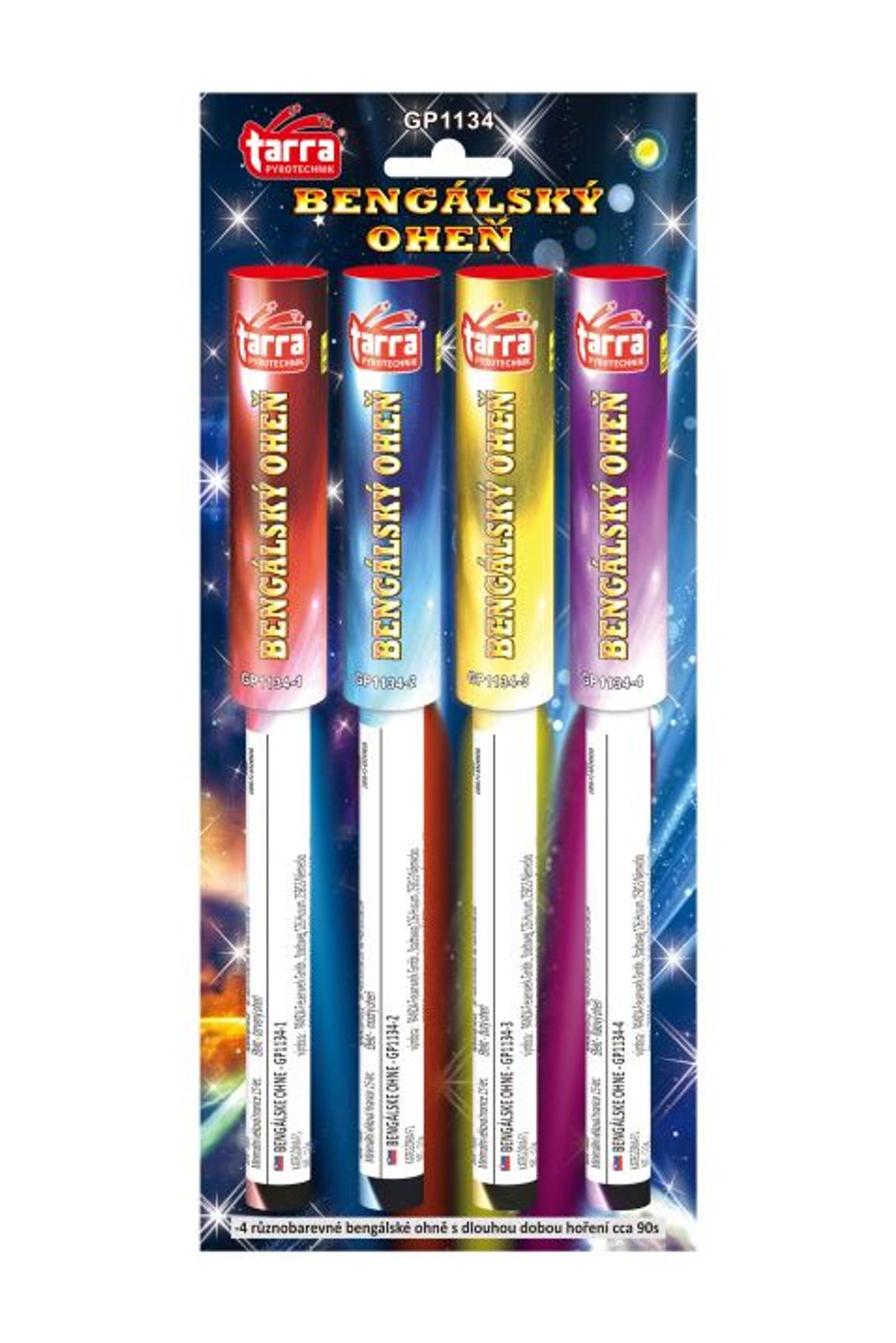World of Confectioners - Bengal Fire Torch Set - 4 Colors (4×90 sec)