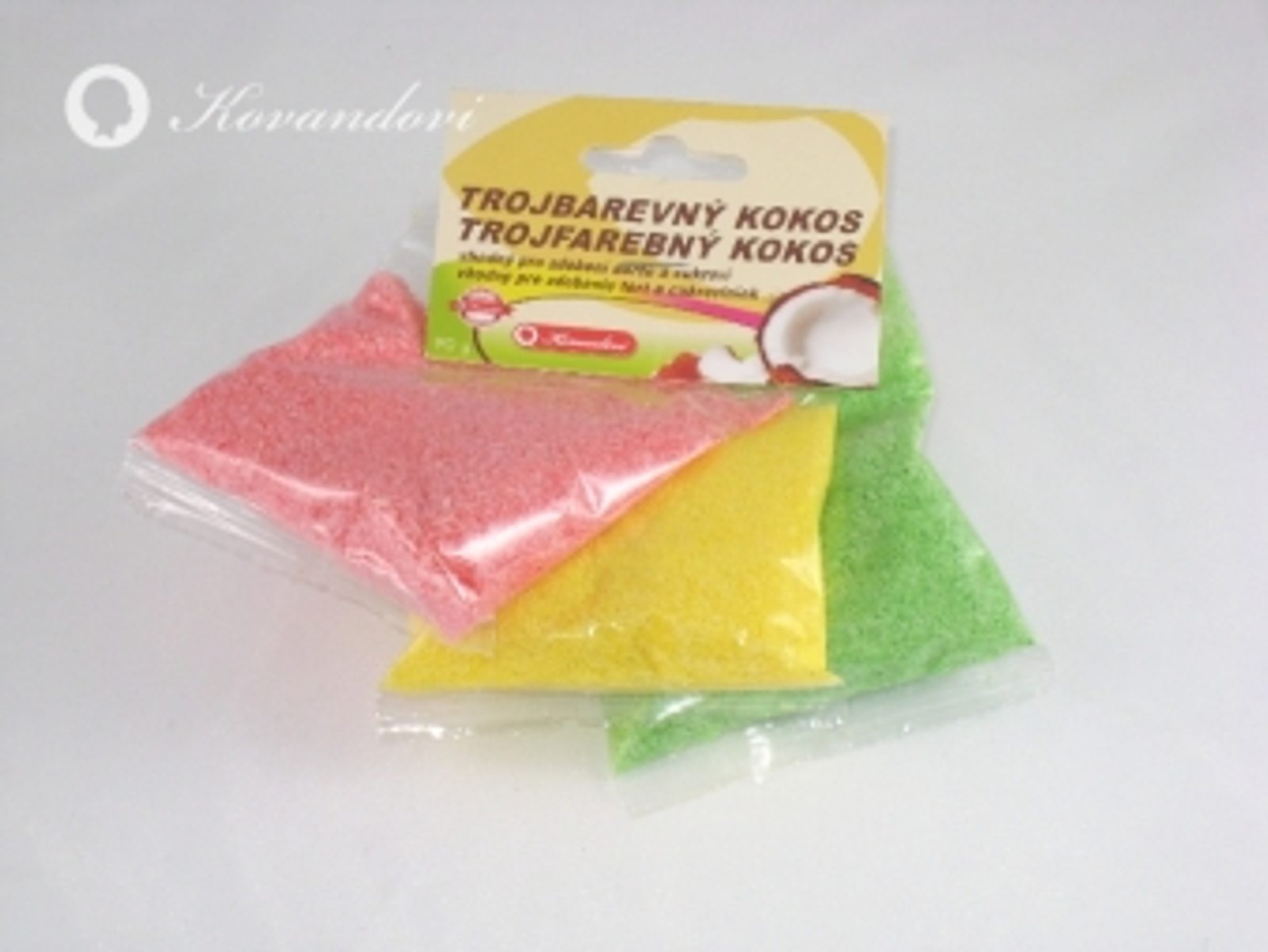 World of Confectioners - Coloured desiccated coconut in three colours ...