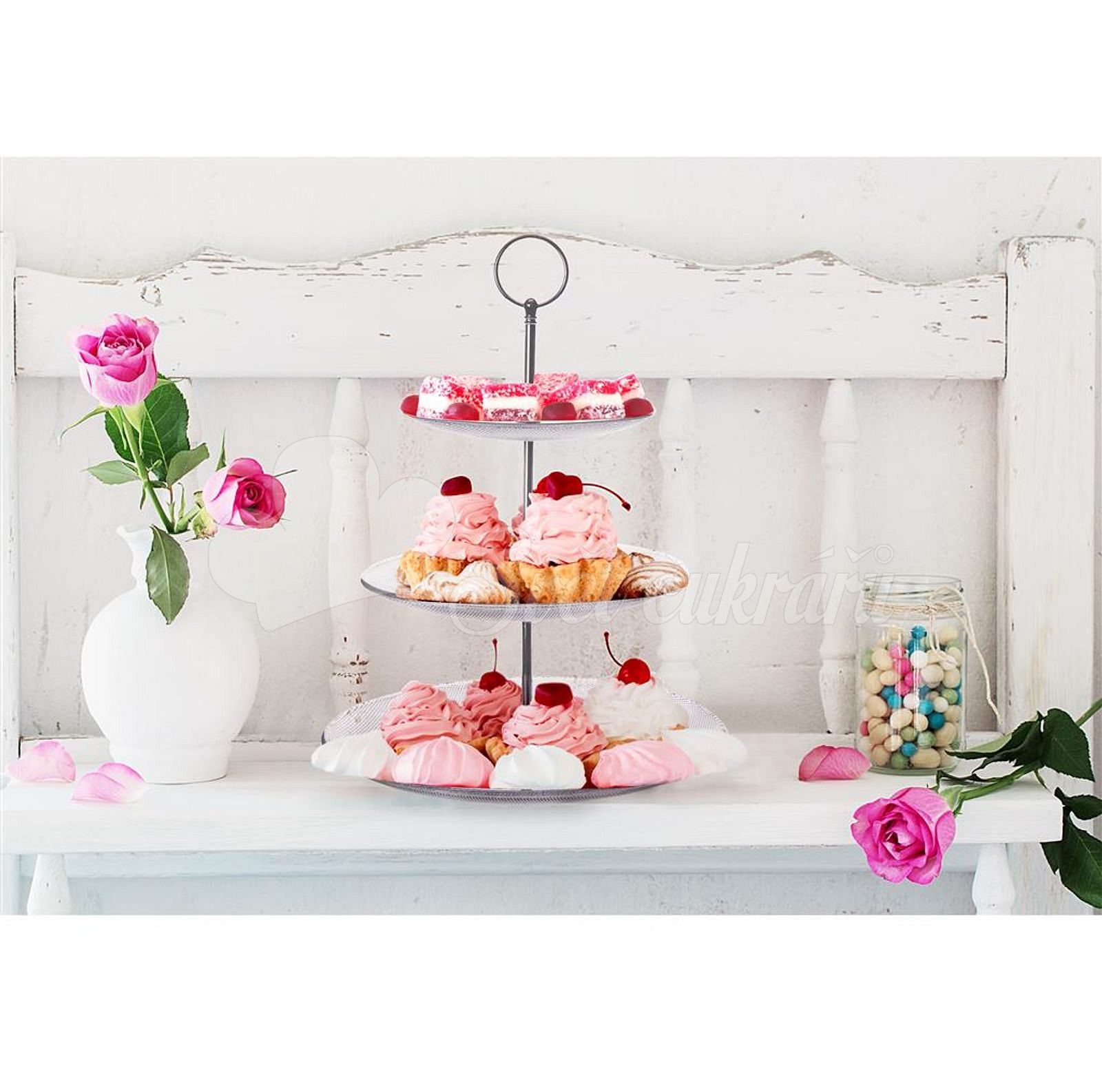 Stojan sklo/kov 3 patra EMA - Servírování s elegancí - Svět cukrářů