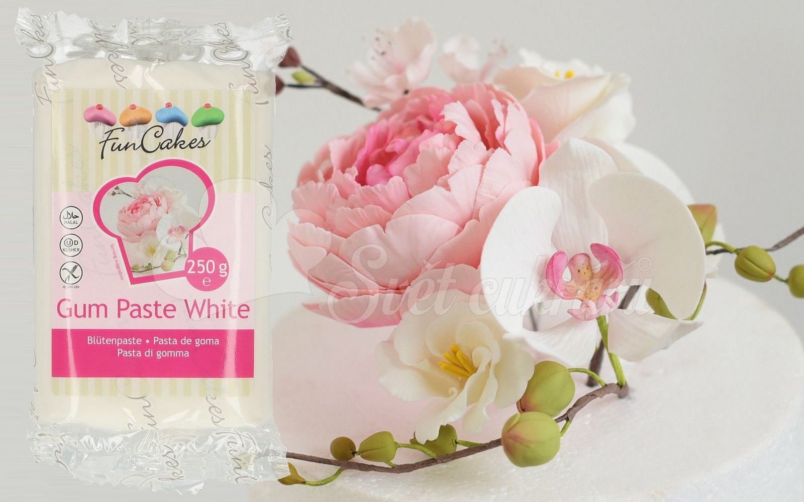 World of Confectioners - FunCakes Gum Paste White -250g- - FunCakes ...