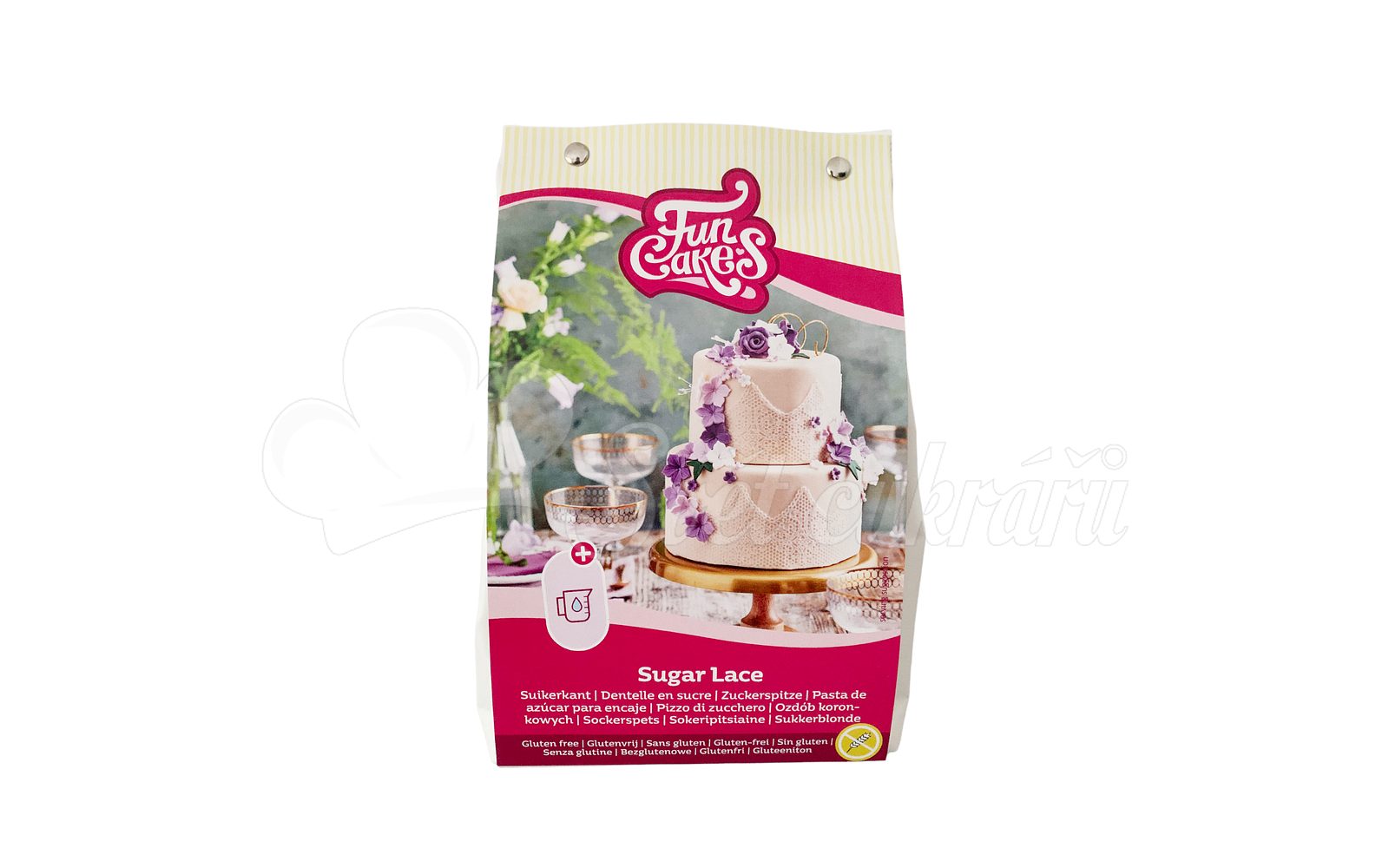 Jedlá biela čipka - jedlá krajka - bezlepková zmes - 400 g - FunCakes ...