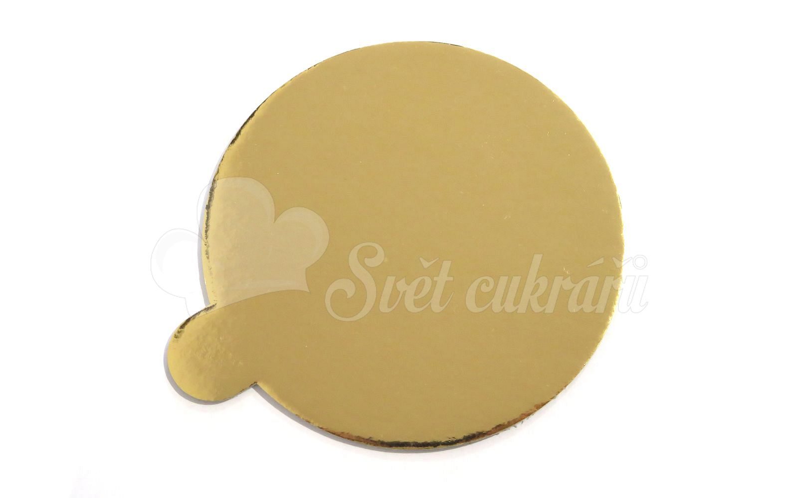 Podložka zlatá pro monoporce, mousse a dezerty - kruh 10 cm - 20 ks ...