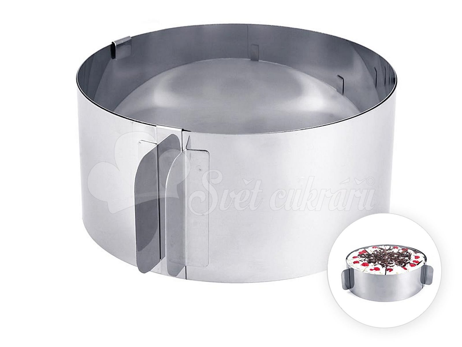 World of Confectioners - Stainless steel sliding/round mould for cakes ...