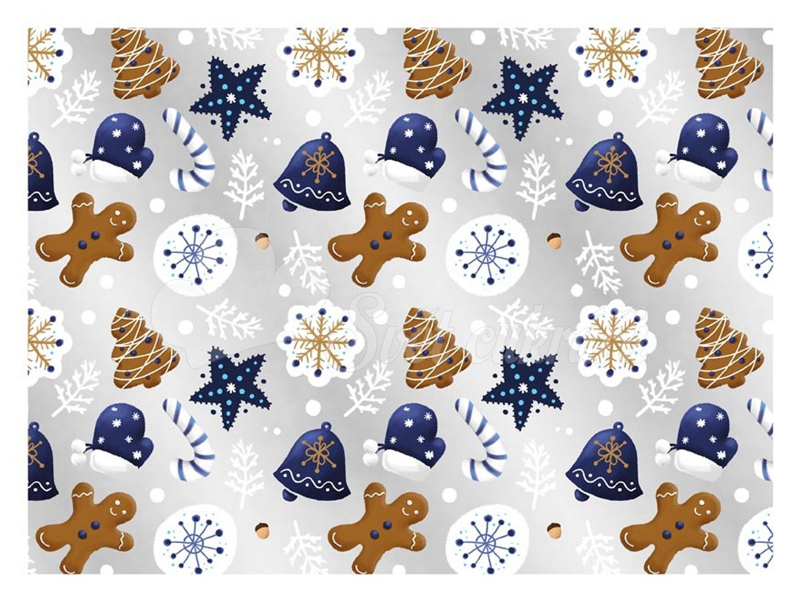 World of Confectioners - Wrapping paper - Christmas bells, stars and ...