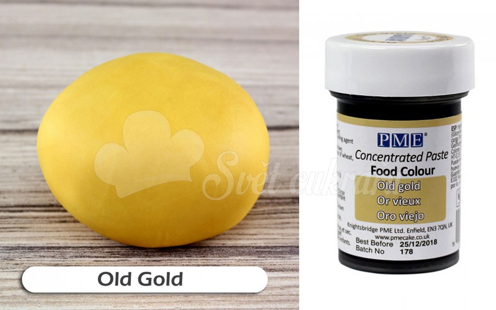 World of Confectioners - Gel paste PME Old Gold - PME - Gel (paste ...