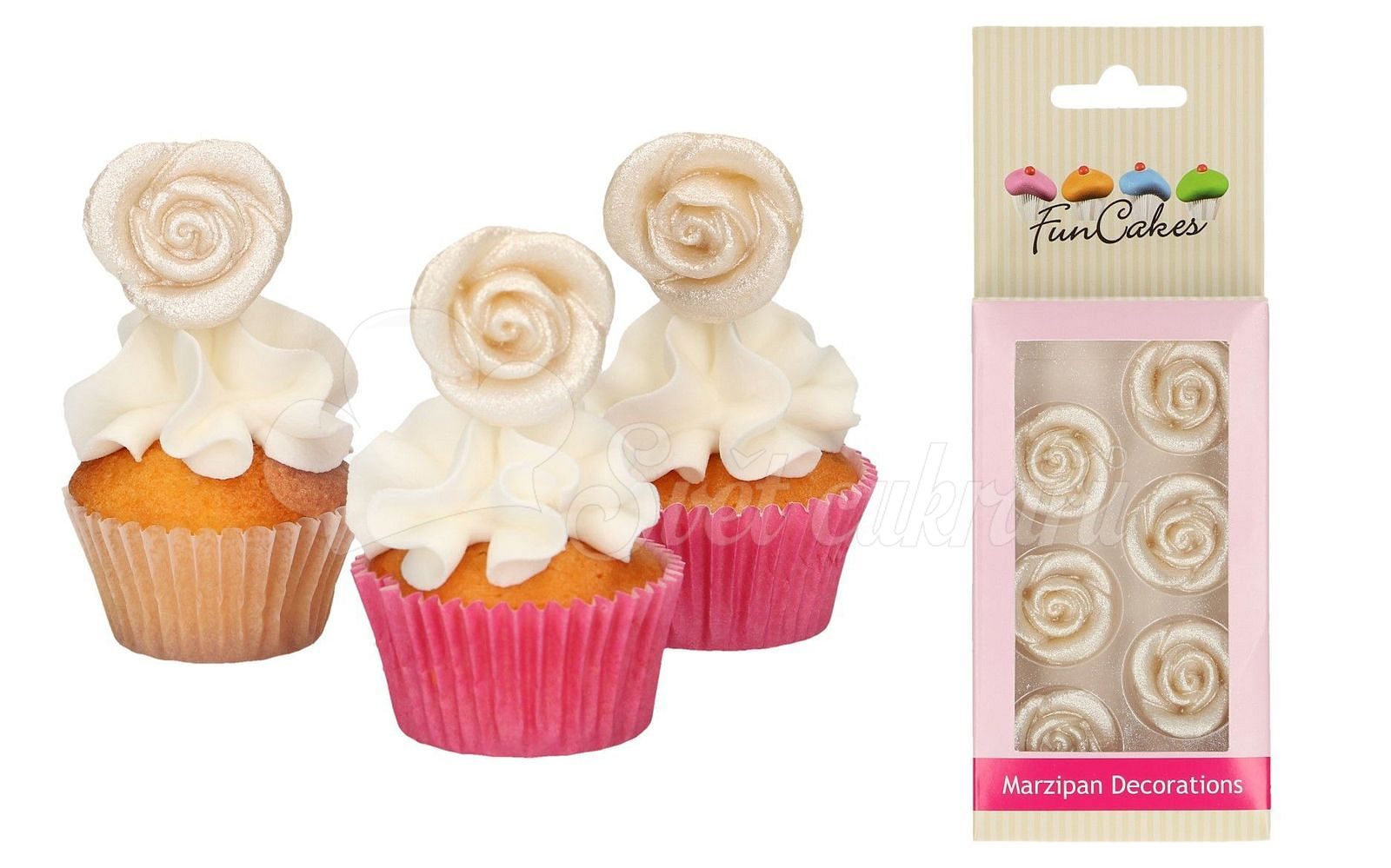 World of Confectioners - Marzipan Decorations Roses Silver Set/6 ...