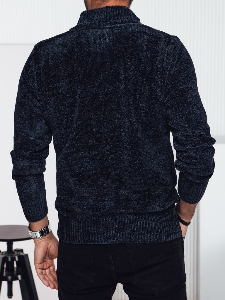 Modrý pánsky sveter na zips - Budchlap.sk