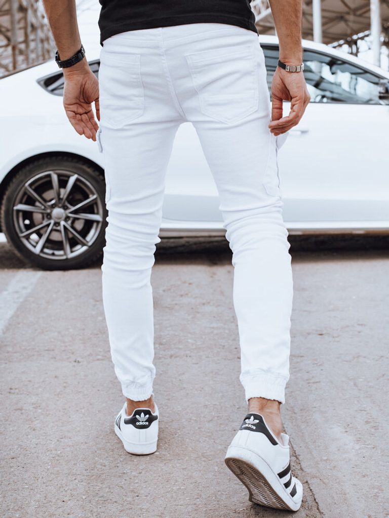 Originálne biele pánske rifle - Budchlap.sk