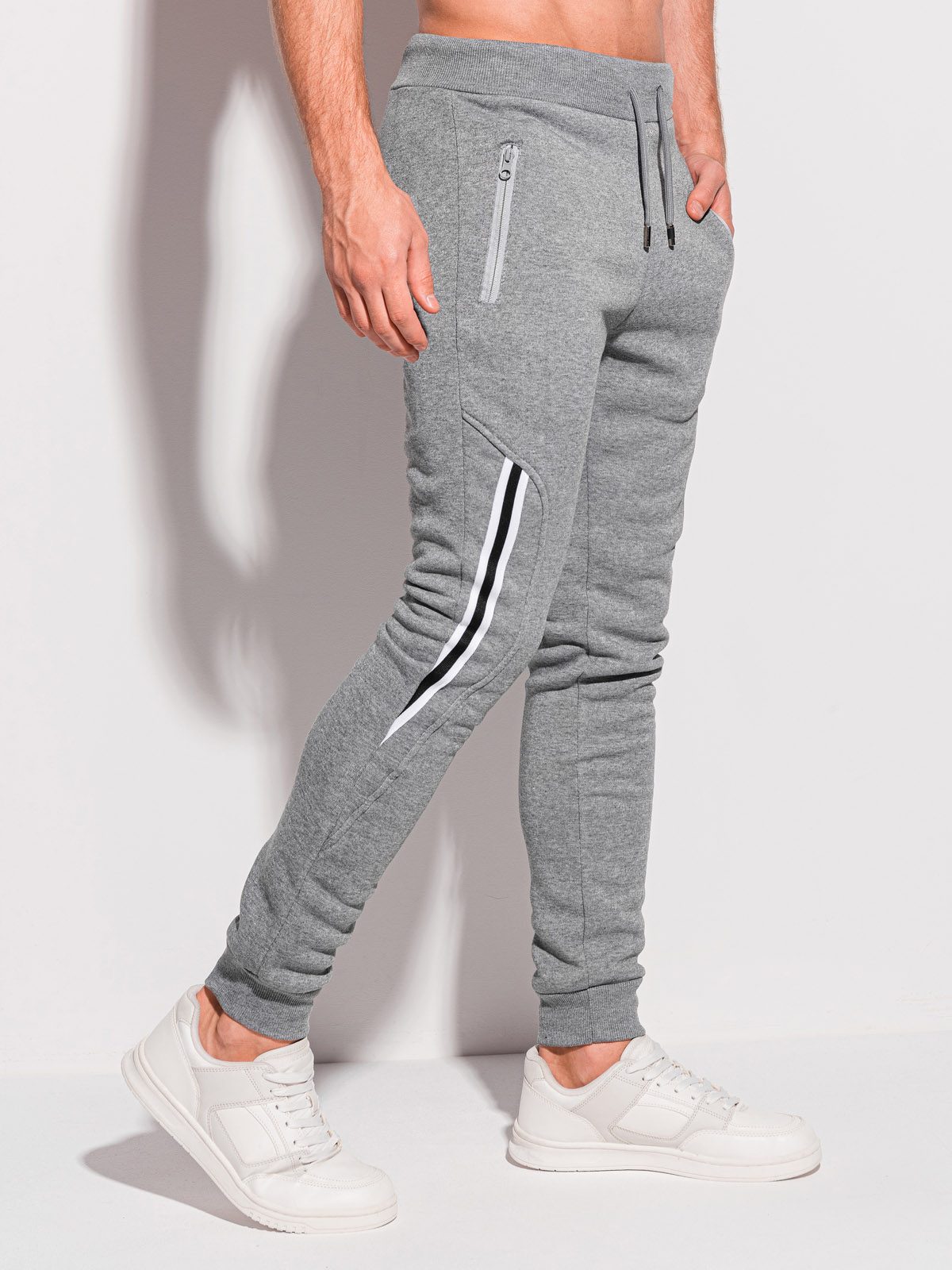 Originální tepláky v šedé barvě P1272 - Budchlap.cz