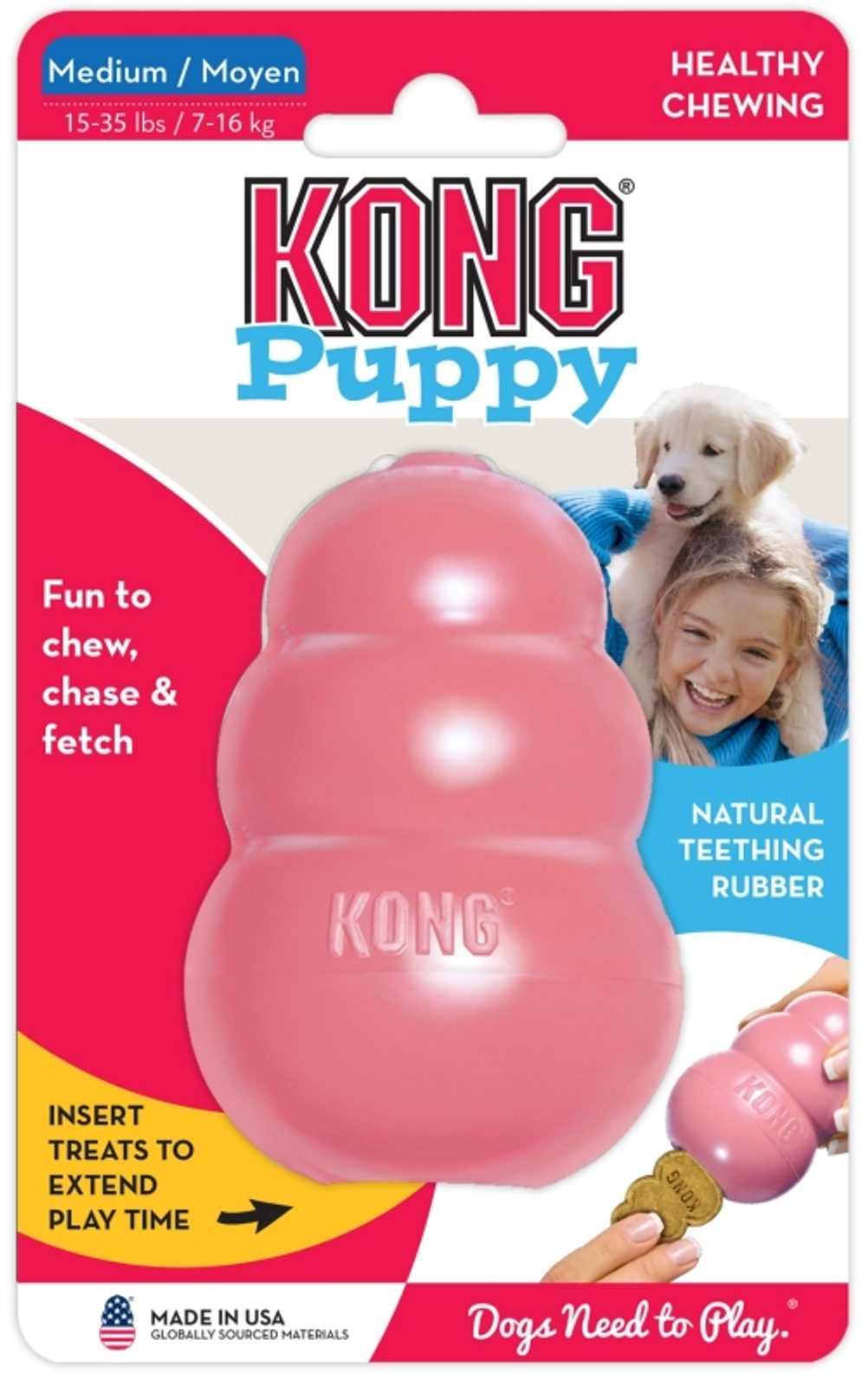 KONG Puppy granát M - Kong - Hračky pro psy - Psi - Krmiva-pucalka.cz