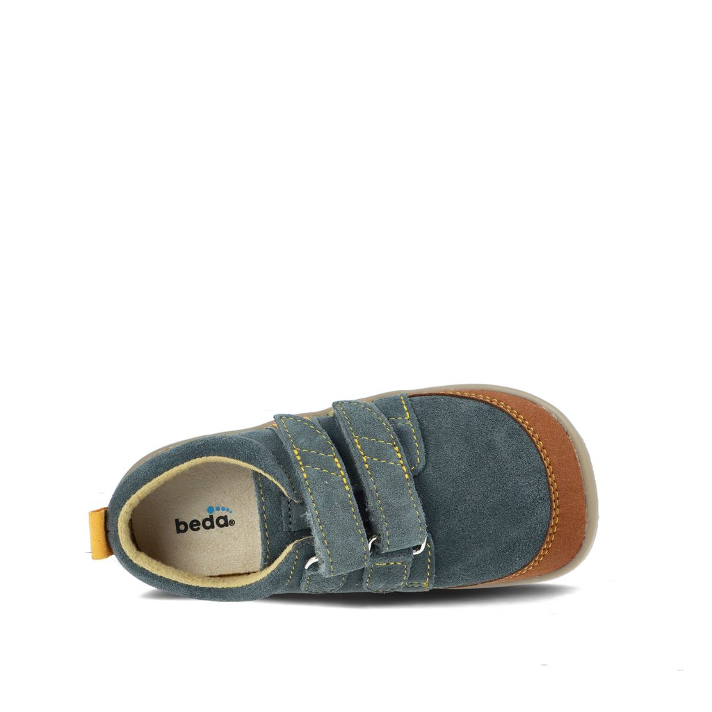 naBOSo – BEDA TENISKY OLIVER Grey Brown | Dětské barefoot tenisky ...