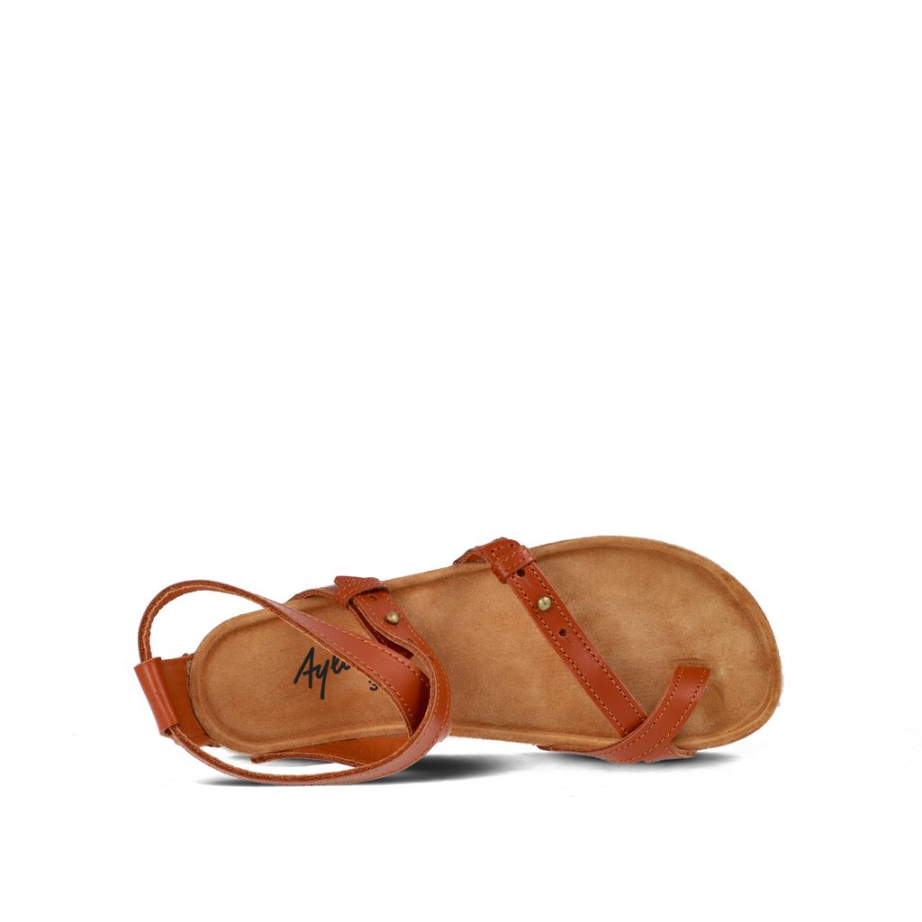 naBOSo – AYLLA BAREFOOT SANDÁLY SULLA Cognac | Dámské barefoot sandály – Aylla Shoes – Sandály ...