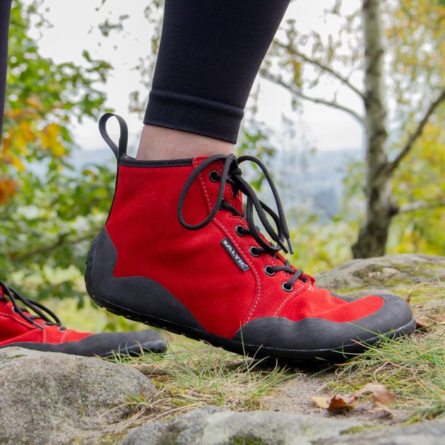 naBOSo – SALTIC OUTDOOR HIGH Red | Outdoorové barefoot boty – Saltic ...