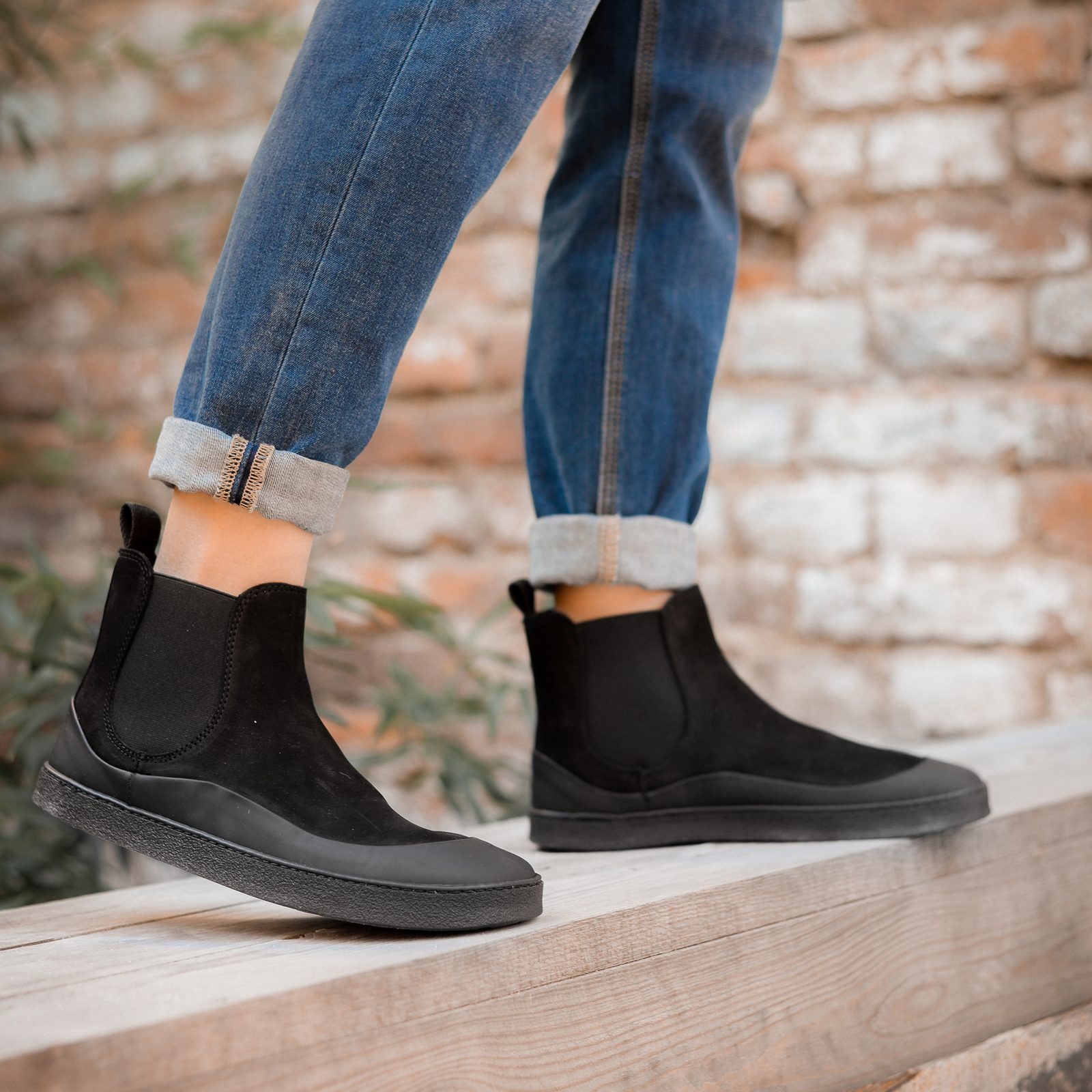 naBOSo – GROUNDIES SIENNA WOMEN Black | Dámské barefoot chelsea boty ...