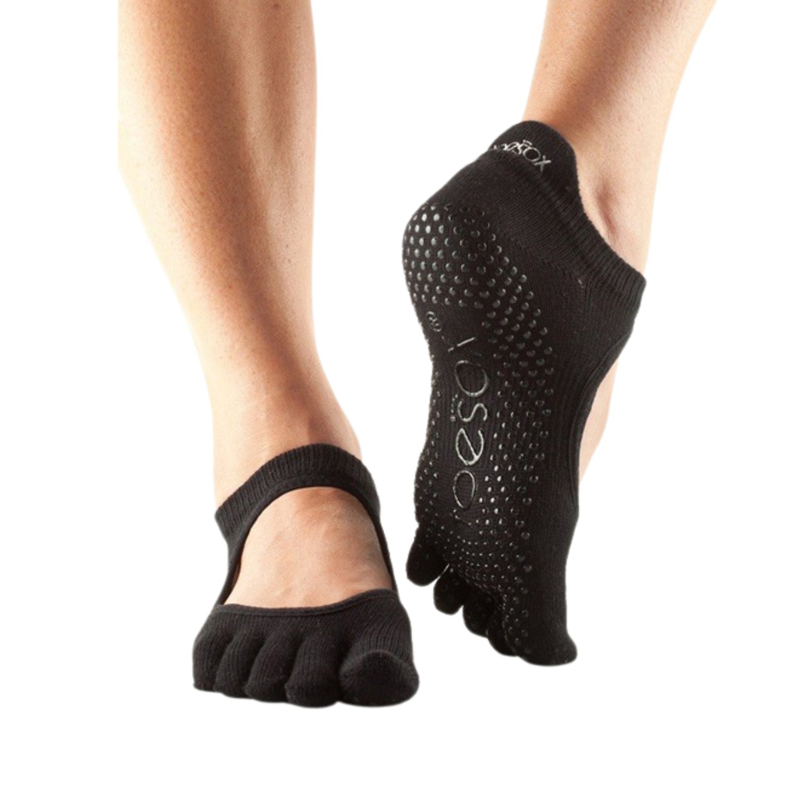 naBOSo – TOESOX FULL TOE BELLARINA GRIP Black | Dámské ponožky – ToeSox ...