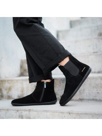 naBOSo – GROUNDIES SIENNA WOMEN Black | Dámské barefoot chelsea boty ...