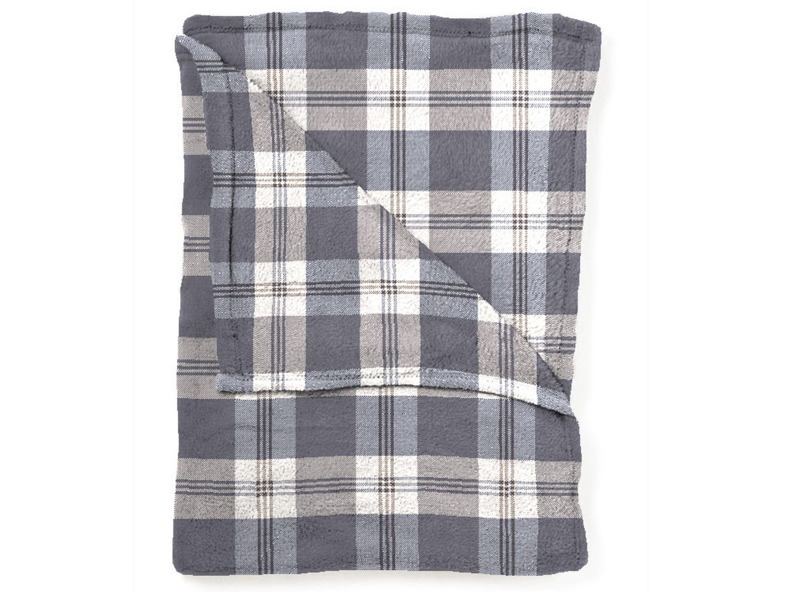 I-LIVING.cz - Pléd Mistral Home Flannel printed Navy check modrá ...