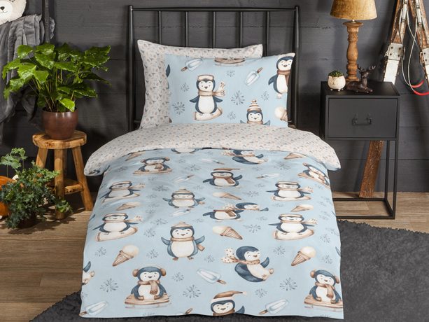 I-LIVING.cz - Flanelové povlečení Good Morning Jani 140x200/70x90 cm ...