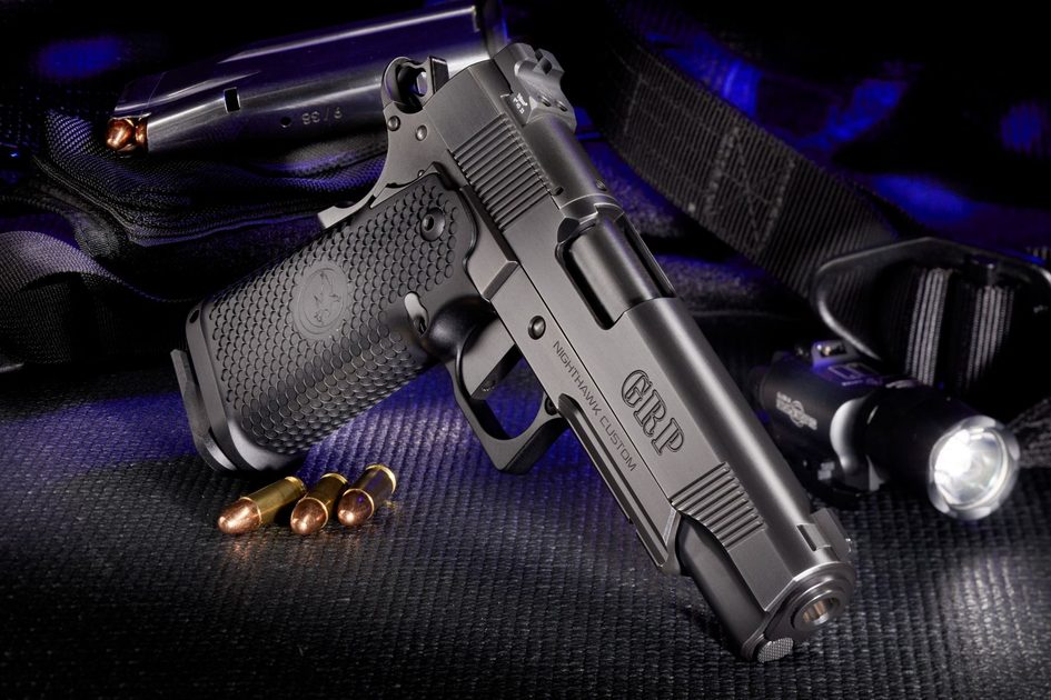 NIGHTHAWK CUSTOM úprava zakázkové pistole 1911 pro dvouřadý zásobník ...