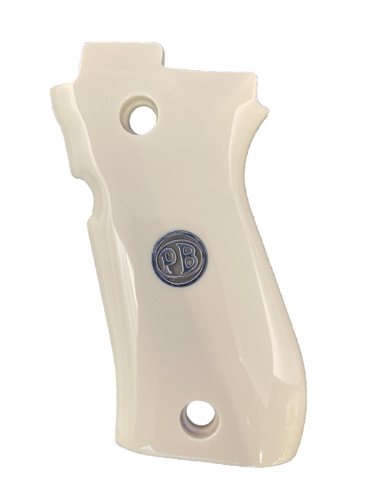 gun.cz - KSD Beretta Cheetah 81 and 84 gungrips ivory with silver logo ...