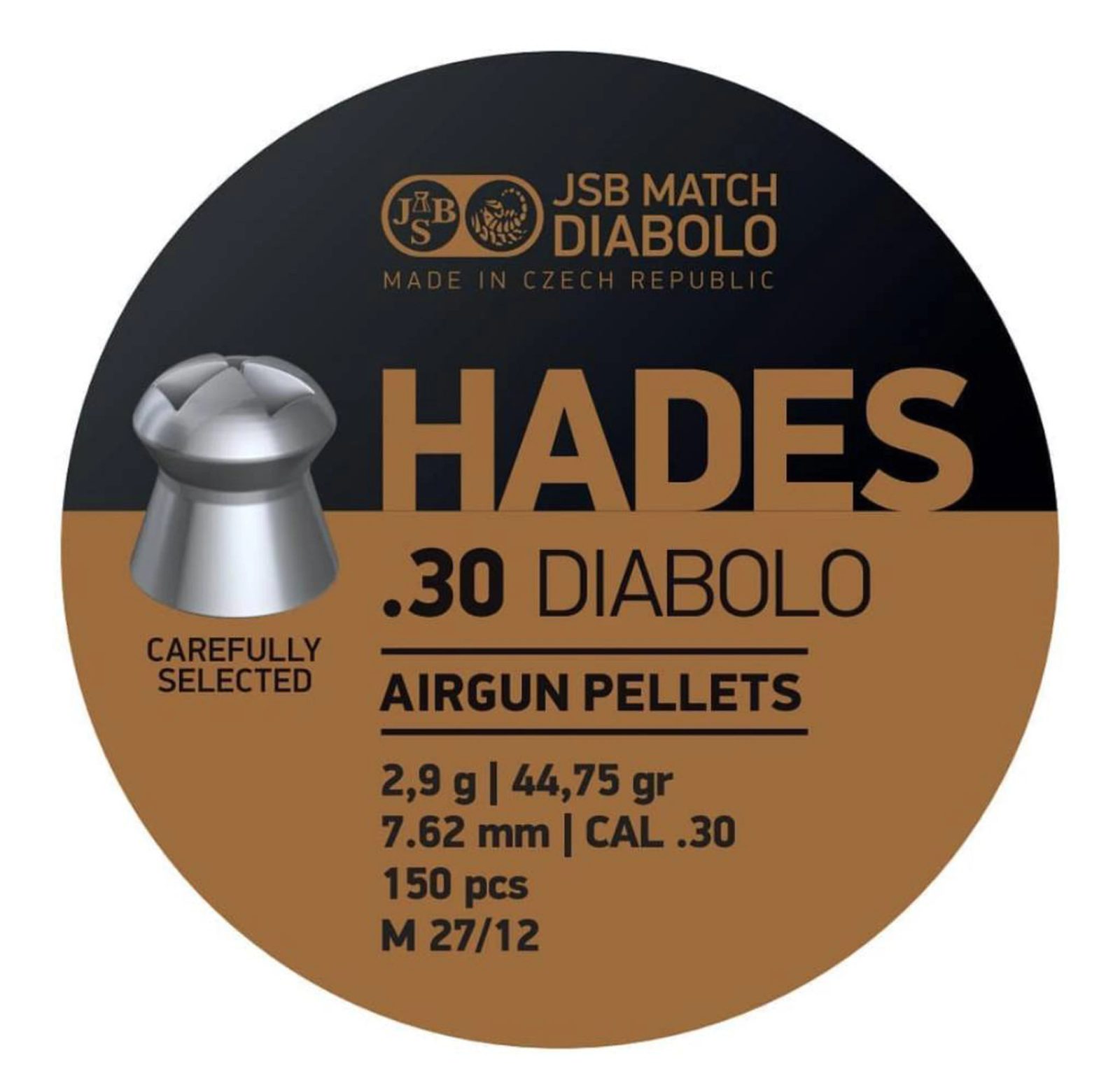 gun.cz - JSB Hades .30 7,62mm airgun pellets, 150pcs - JSB - Ammunition