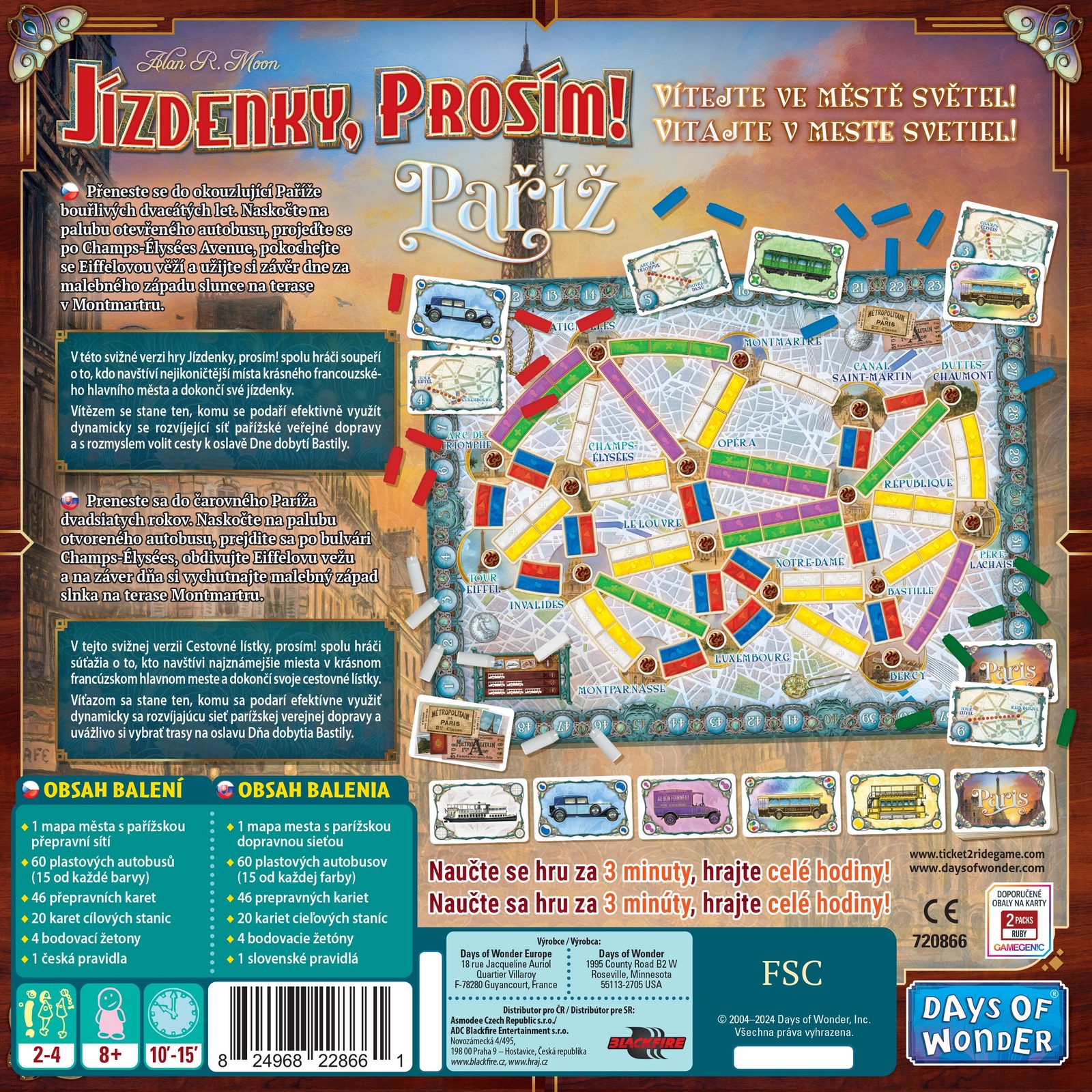 Jízdenky, prosím! Paříž | SVĚT-HER.CZ | Společenské deskové hry - Hrajte si!