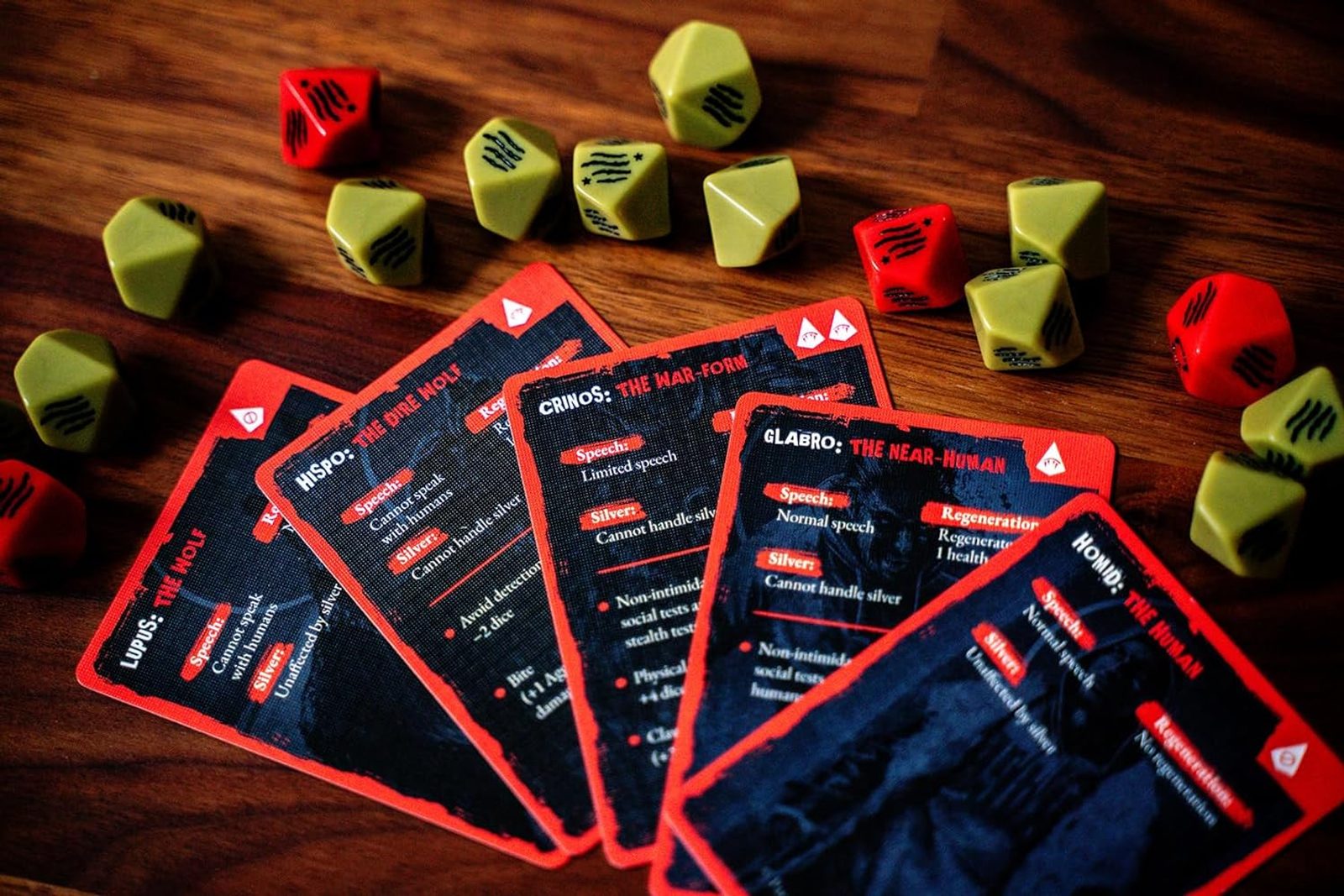 Werewolf: The Apocalypse - Game Dice and Form Card Set | Spoločenské ...