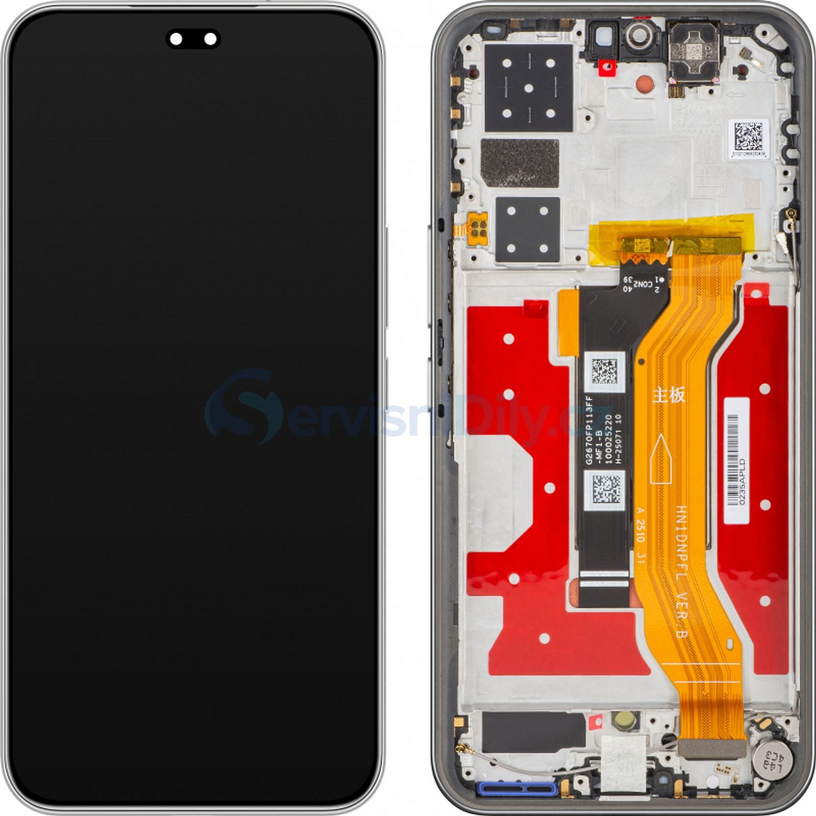 Honor 400 Pro AMOLED Display with Frame - Lunar Grey - Spare parts for ...