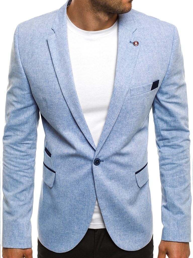 Elegáns halvány kék férfi zakó BLACK ROCK 05-3 - Legyferfi.hu