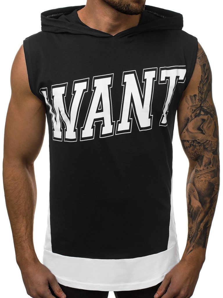 Fekete kapucnis atléta B/60042 - Legyferfi.hu