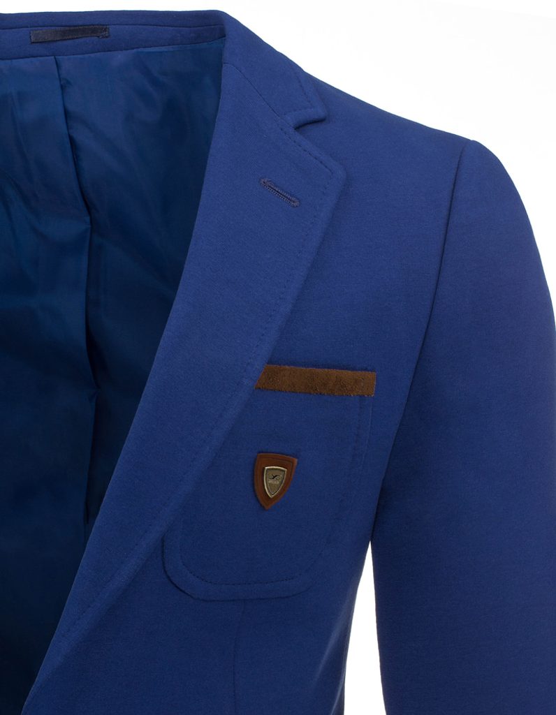 Kék férfi zakó barna elemekkel - Legyferfi.hu