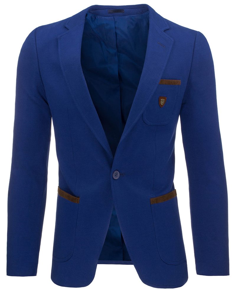 Kék férfi zakó barna elemekkel - Legyferfi.hu