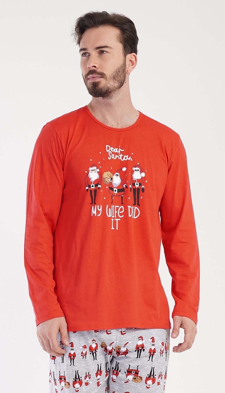 Férfi pizsama szet karácsonyi motívummal - Legyferfi.hu