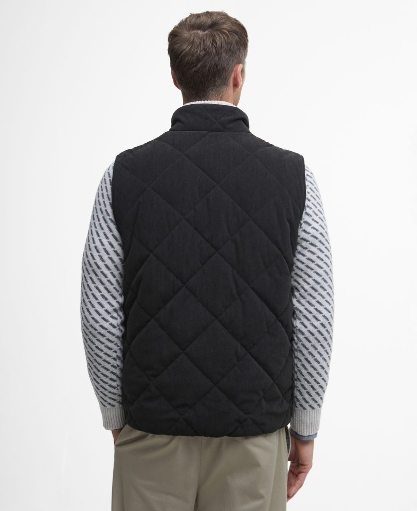 Gentleman Store - Barbour Cord Liddesdale Gilet — Classic Black - Barbour - Mellények - Kabátok ...