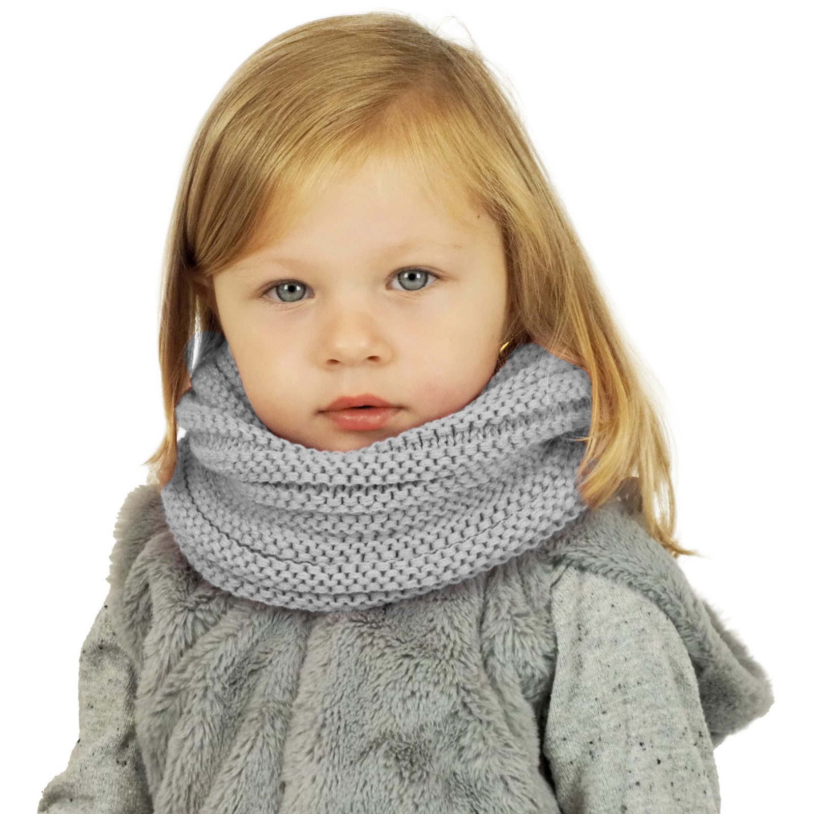 Fular guler pentru copii, tricotat cu căptușeală - Bontis.ro
