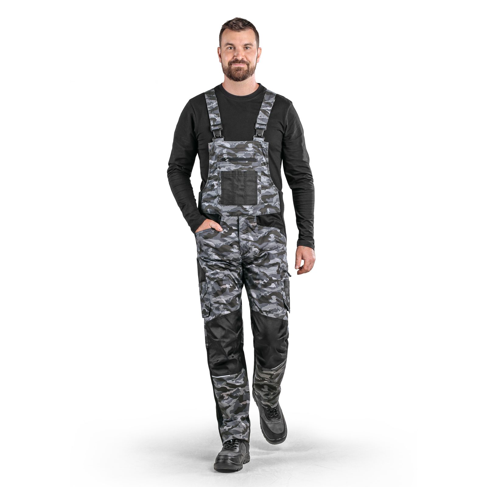 Pantaloni de lucru cu bretele CXS SOLIS FLEX - Bontis.ro