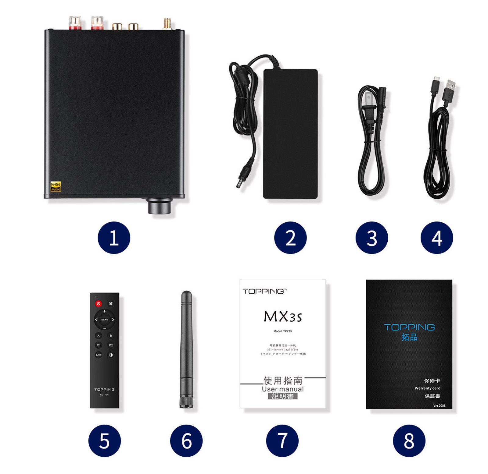 Topping MX3s - černá - Topping Audio - Zesilovače s D/A - Domácí audio