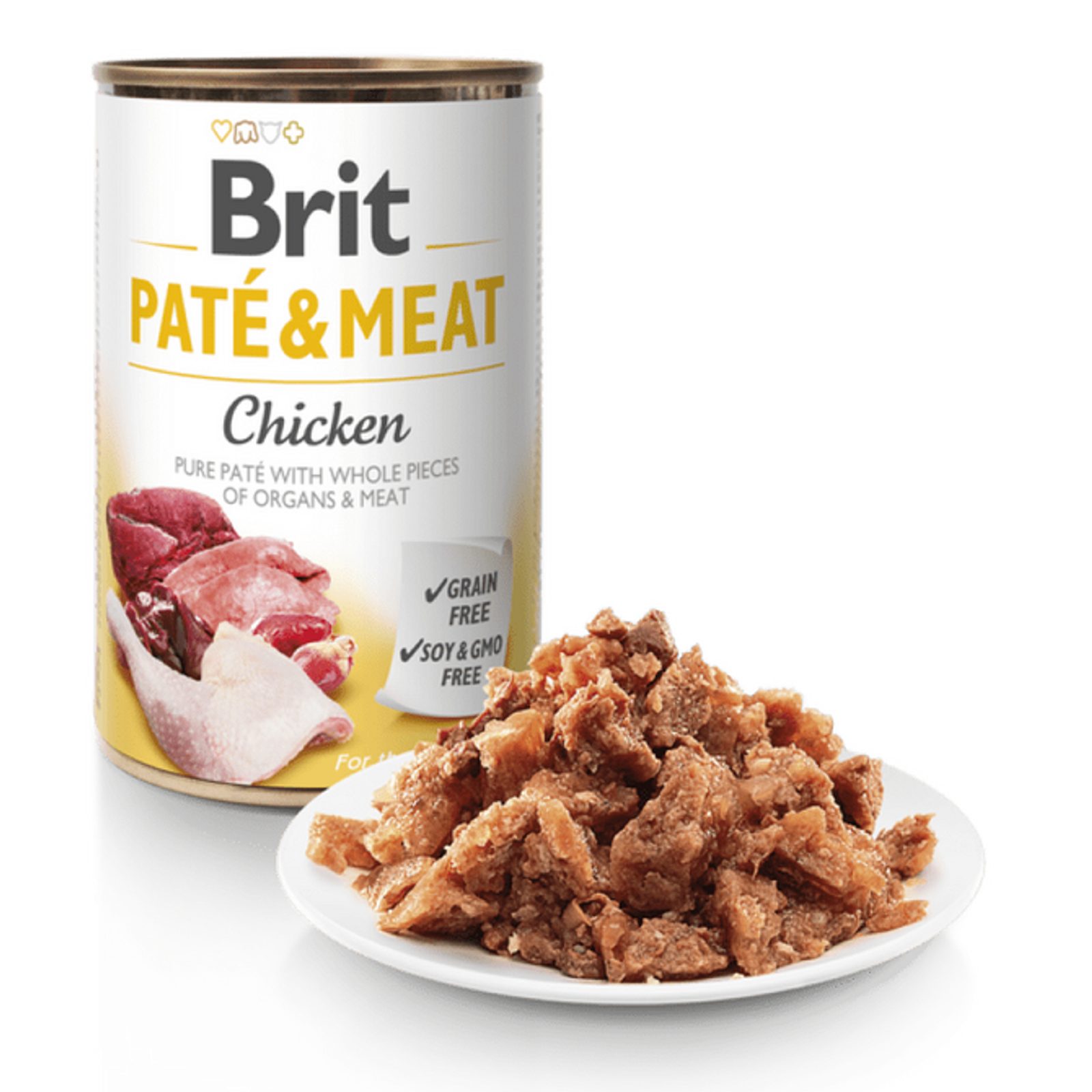 Brit konzerv Paté & Meat Chicken 800 g - Állateledel - Reedog.hu
