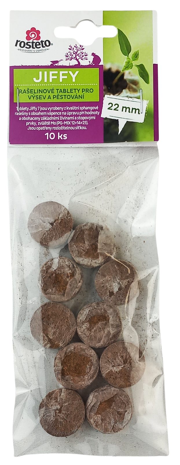 Jiffy Rosteto 22 mm síťka (10 ks) | Kontejnery, květináče, jiffy ...
