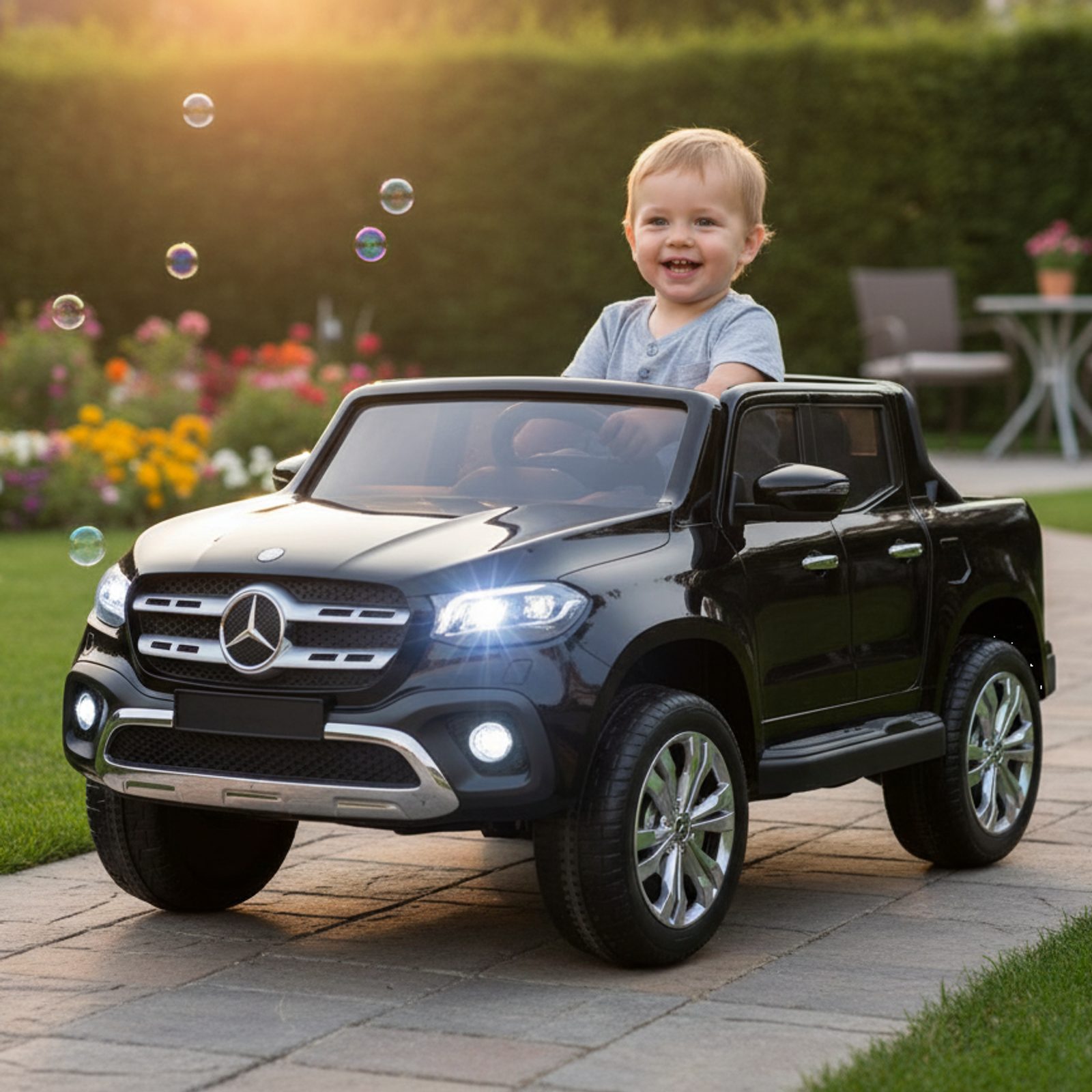 Accu car for kids 4x4 - MERCEDES BENZ XMX606 BLACK - Children Toys ...