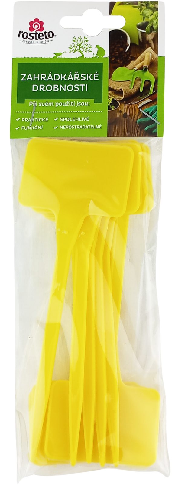 Plant Label Stake Rosteto SL 135 Yellow 15x5.5x3.5 cm (Set of 10 ...