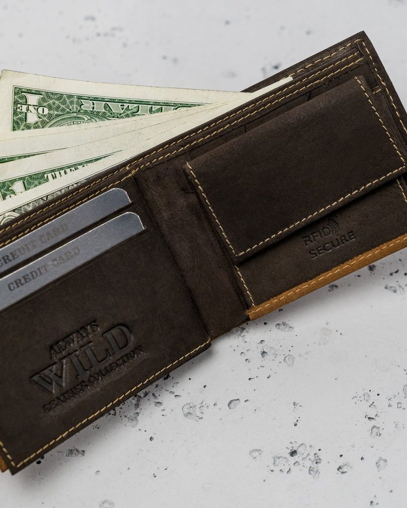 Čudovita rjava usnjena denarnica Wild - Pravimoski.si