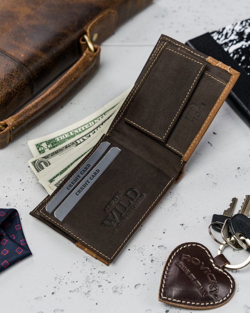 Čudovita rjava usnjena denarnica Wild - Pravimoski.si