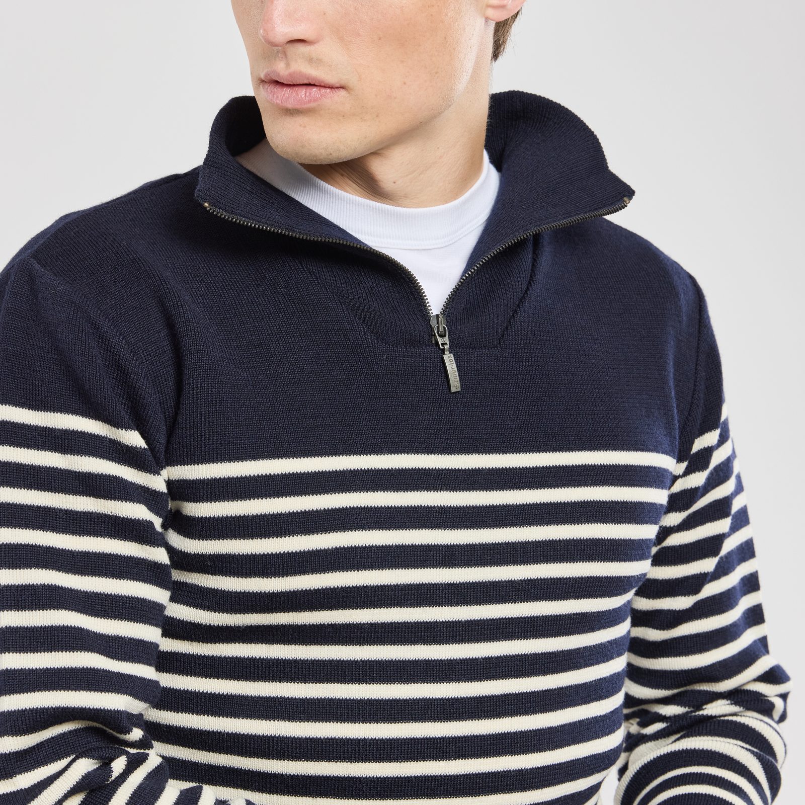 Armor Lux — Wool Striped Trucker Jumper - Armor Lux - Swetry na suwak ...
