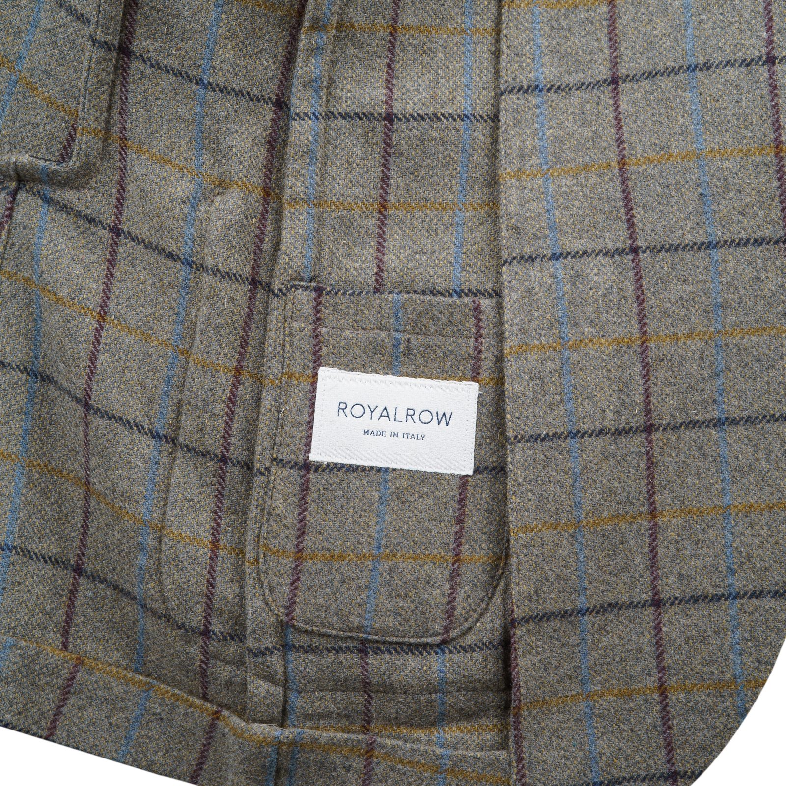 Wełniana marynarka Royal Row London - Grey Multicolor Check - Royal Row ...