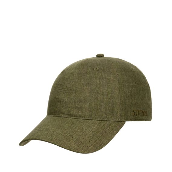 Stetson Linen Baseball Cap — Olive - Stetson - Kapelusze i czapki ...