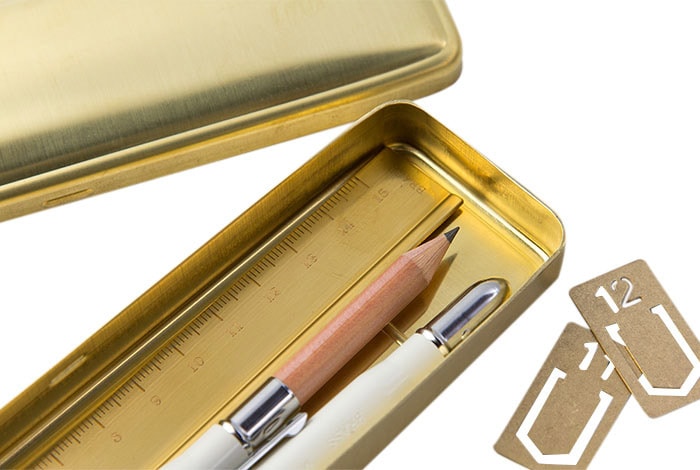 Brass pencil case store