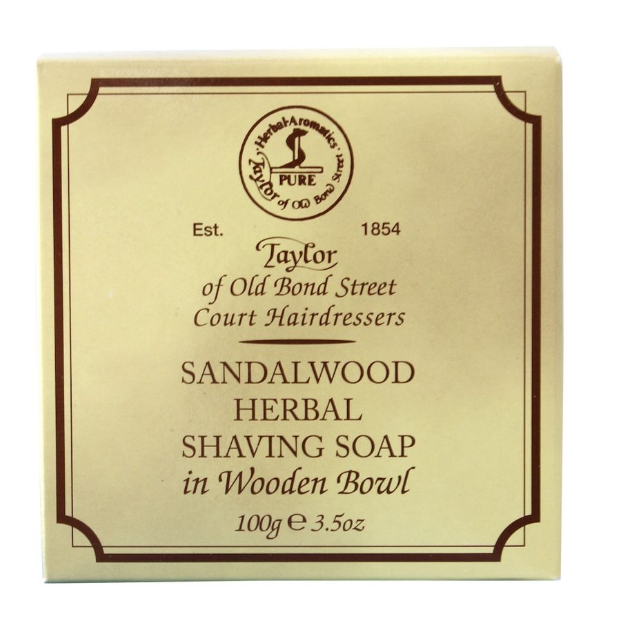 Taylor of Old Bond Street Sandalwood Shaving Soap in Wooden Bowl (100 g ...