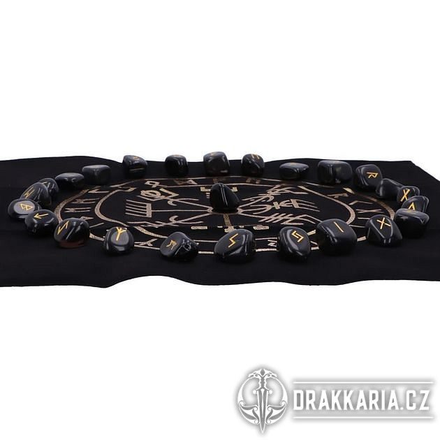RUNY - Futhark, sada s obsidiánem - Drakkaria.cz | Výroba šperků ...