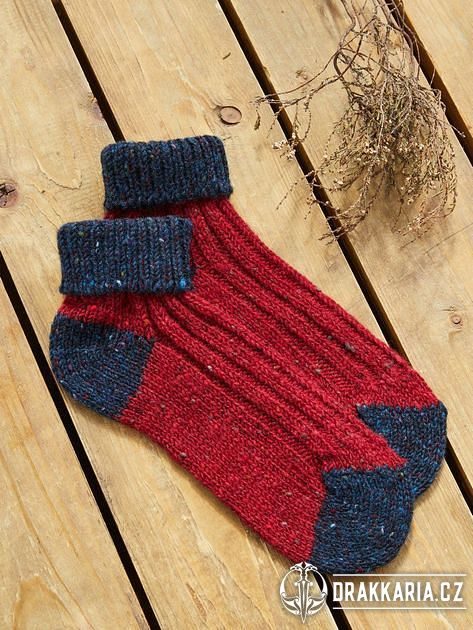 IRSKÉ VLNĚNÉ PONOŽKY, barva red / navy vracíme se ke kořenům